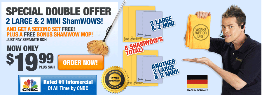 Shamwow Homepage - You'll Say Wow Everytime!